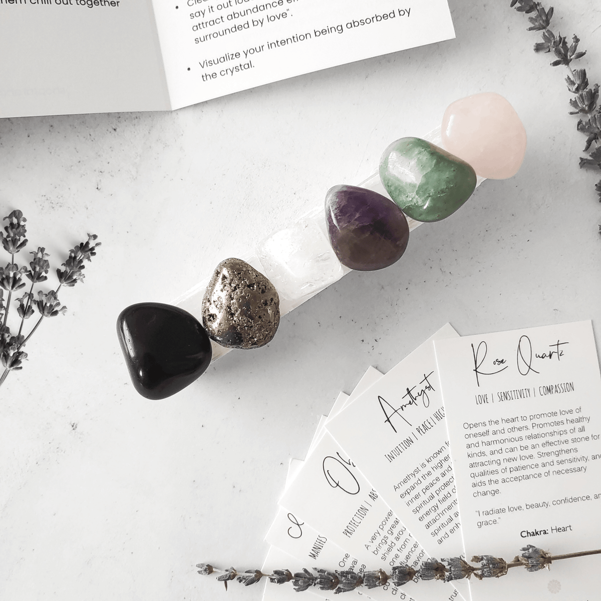 Beginner Healing Stone Kit, 9pc Starter Crystal Set