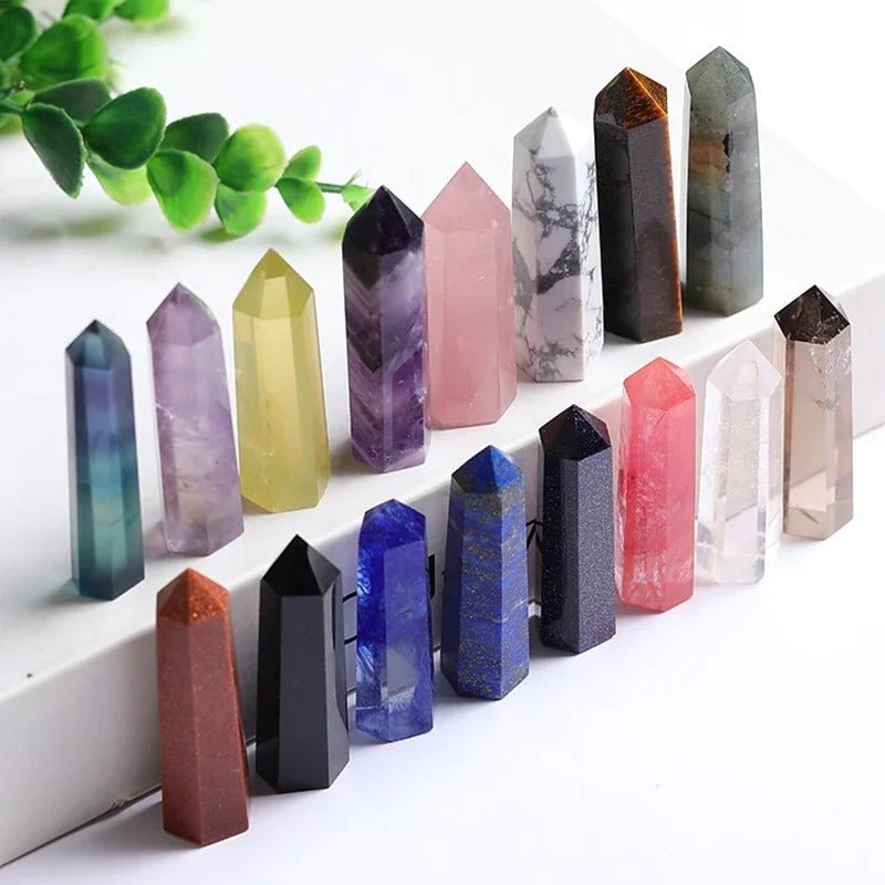 Healing Crystals Towers Collection - Set of 6 Natural Stones