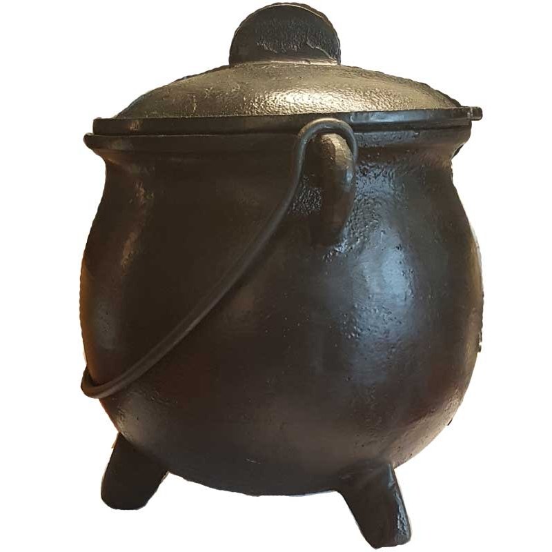 Boiling Cauldron | 8" Cast Iron Caldron w/ Lid | TARAH CO