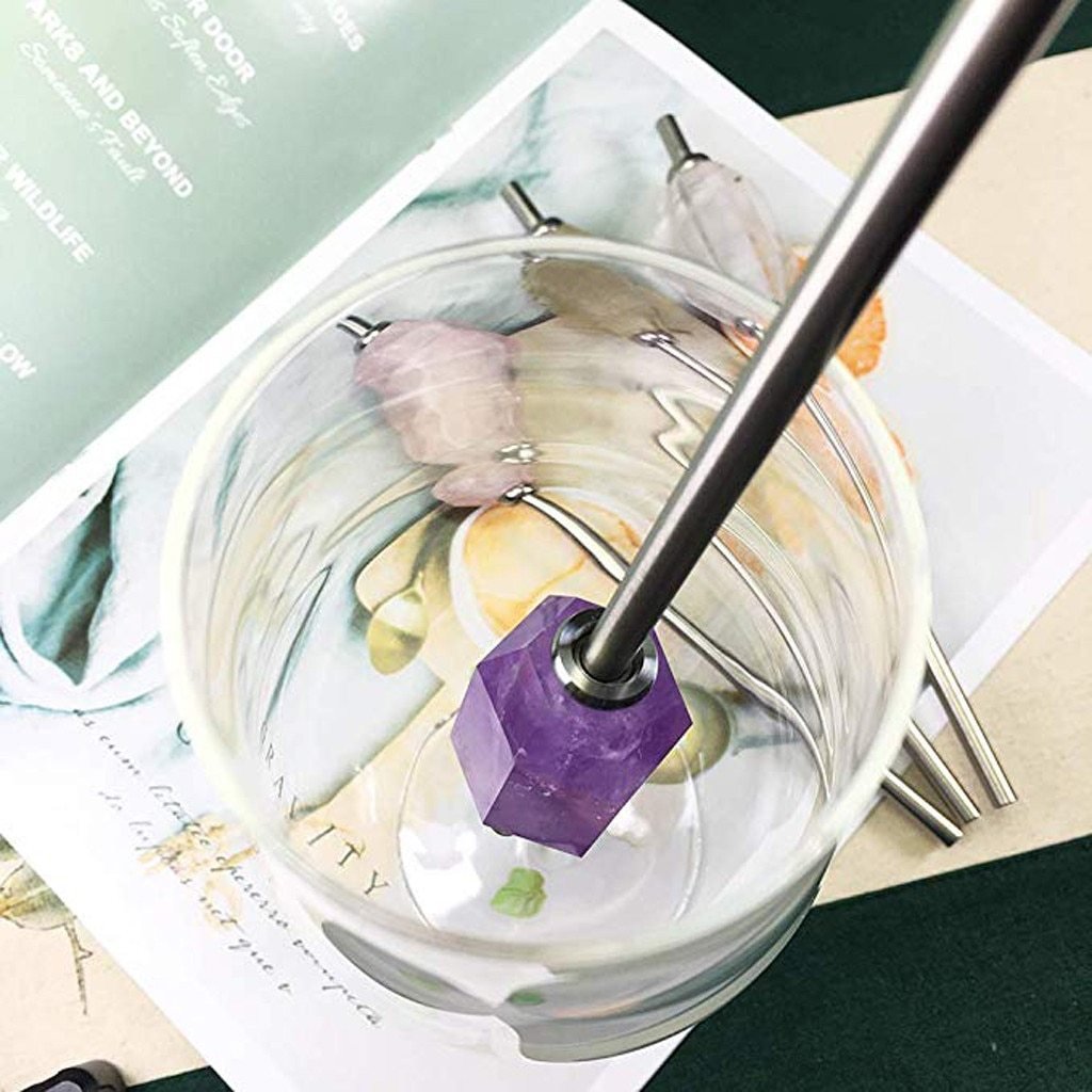 AURA Crystal Infused Elixir Straw | Natural Stone Healing | Gem Water