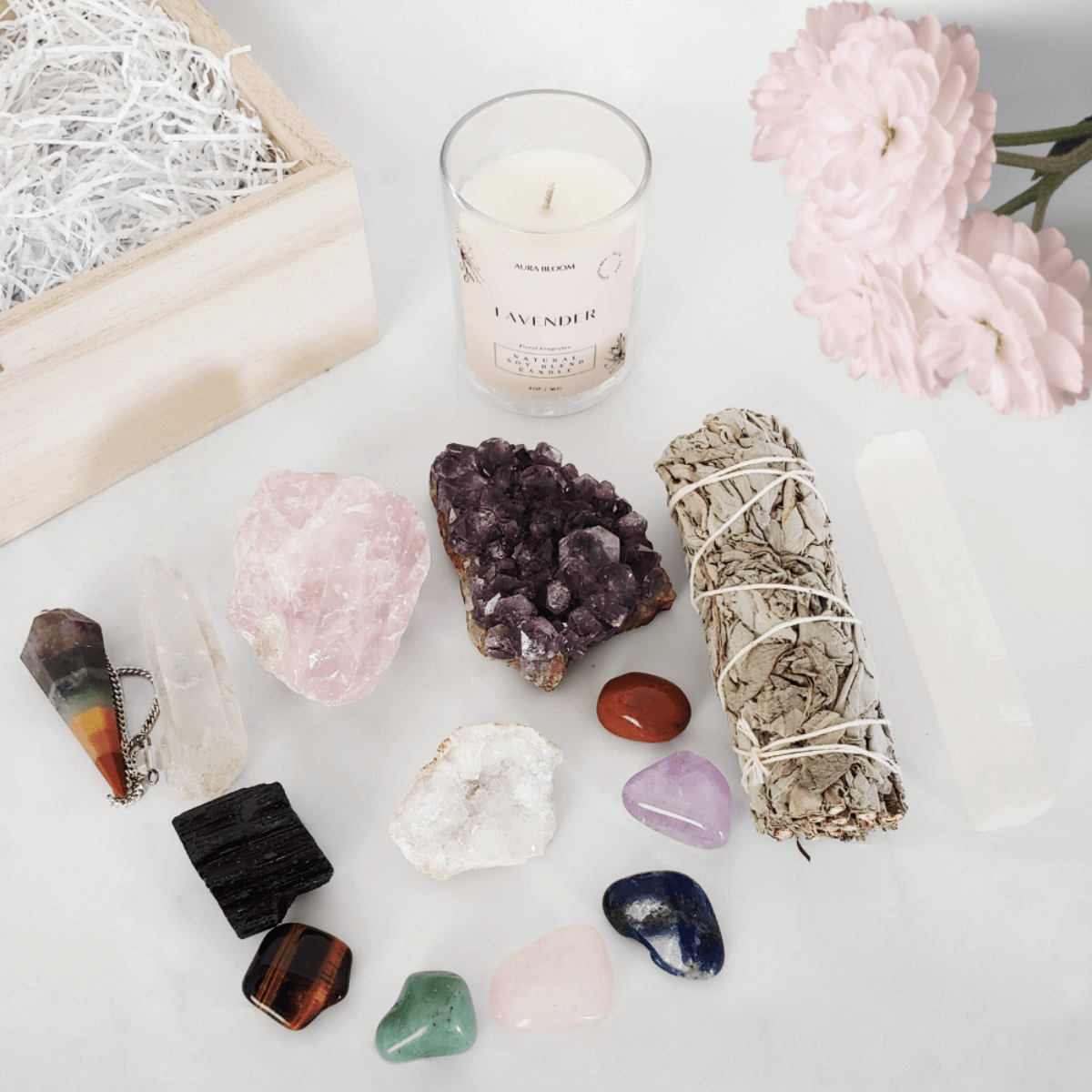 Sacred Chakra Healing Crystals Kit for Beginners